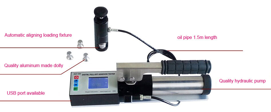 Coatings Pull Off Adhesion Tester ISO 4624, ASTM D 4541, ASTM D7234